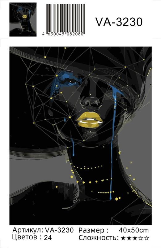 Купить картину по номерам 40х50 VA-3230 «Образ женщины» на ColorNumbers.RU